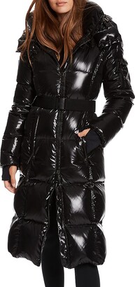 SAM. Long Noho Belted Hooded Puffer Coat - ShopStyle