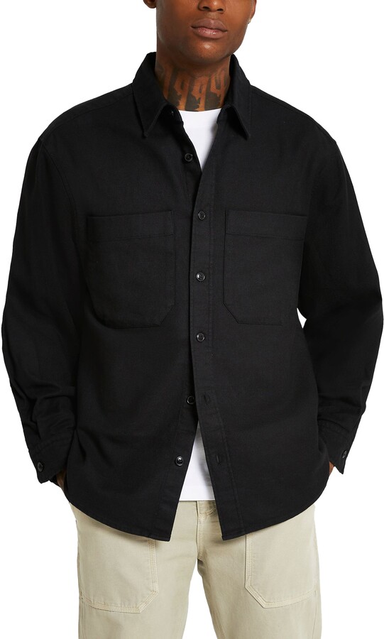 River Island Men's Oversized Button-Up Shirt - ShopStyle