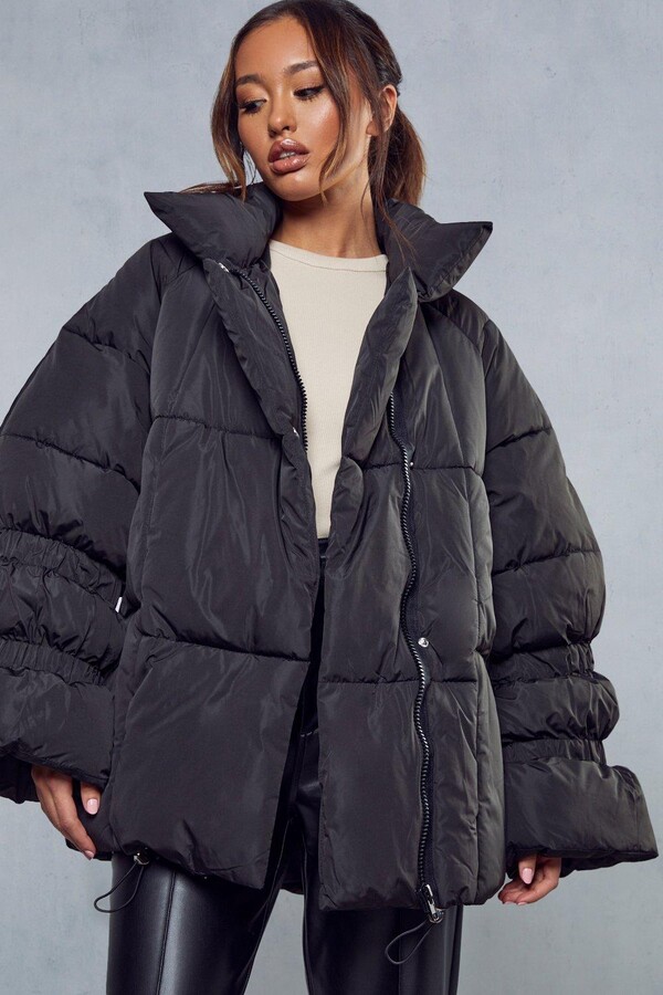 MissPap Gathered Detail Oversized Puffer - ShopStyle
