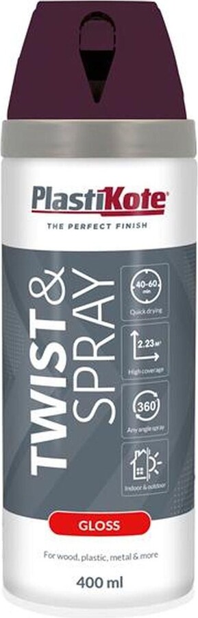 Plastikote Twist & Spray Gloss Purple Violet 400ml - ShopStyle Decor