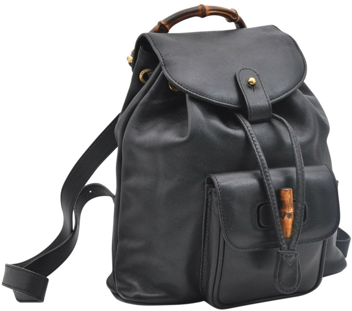 Gucci Black Leather Backpacks - ShopStyle