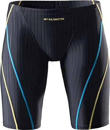 MY KILOMETRE Jammer Swimsuit Mens Solid Swim Jammers Endurance Long ...