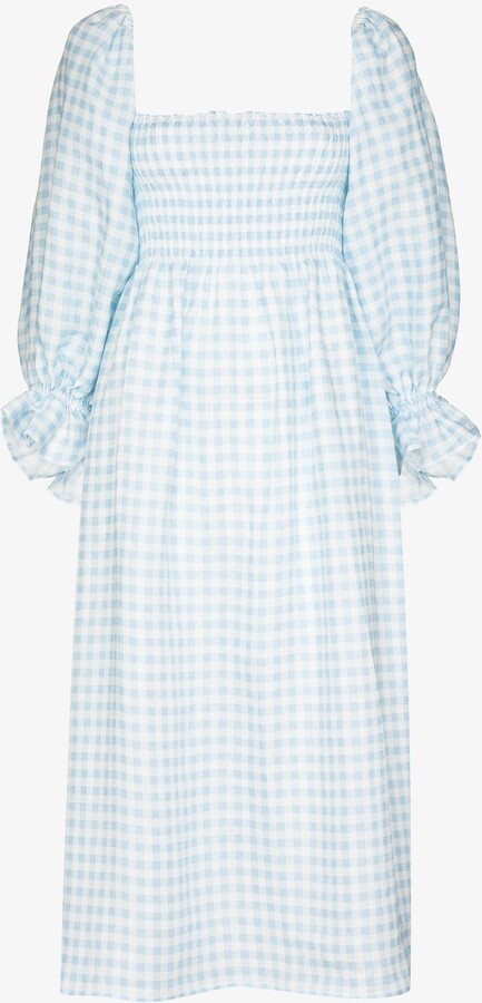 Sleeper Atlanta Gingham Linen Midi Dress - ShopStyle