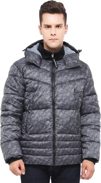 Rokka&Rolla Men' Heavyweight Puffer Coat Hooded Bubble Jacket-Greytone ...