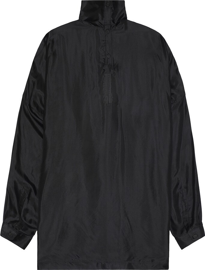 Rick Owens Jumbo Tabard Top in Dust in Black - ShopStyle Long Sleeve Shirts