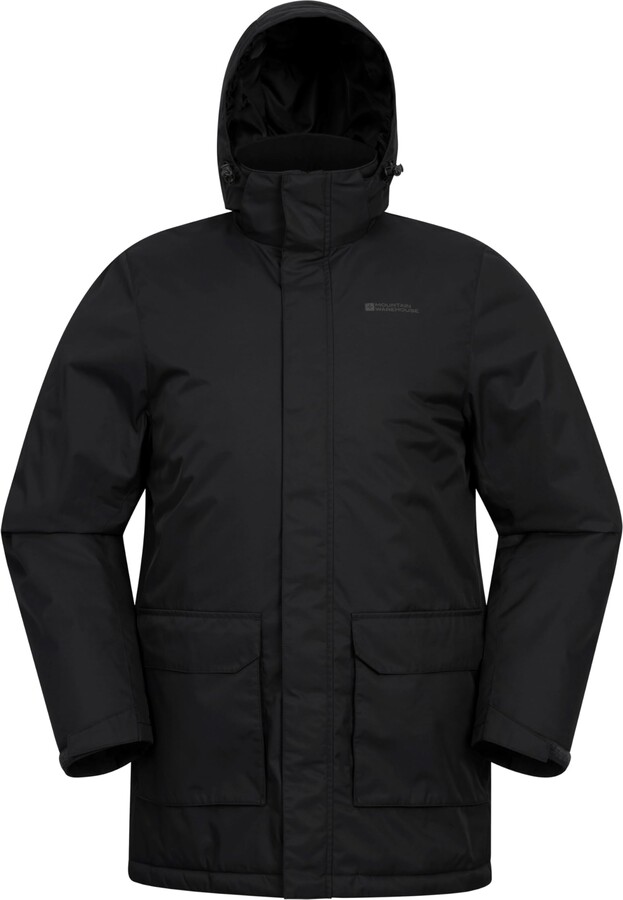 Mountain Warehouse Ranger Mens Padded Parka - Water-Resistant Coat with ...
