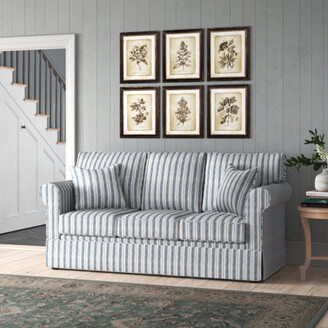 Blue And White Striped Sleeper Sofa | Baci Living Room