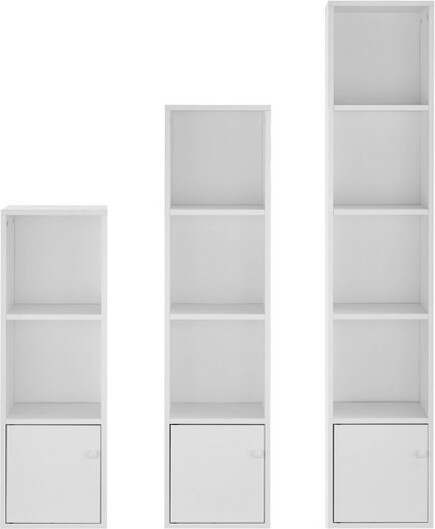 Danya B 59" Set of 3 Slim Cube Shelf Unit Towers : Modern Stackable ...