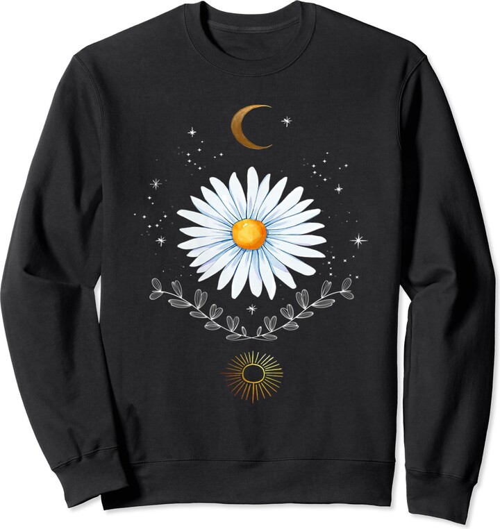 Aesthetic Celestial Sun And Moon Boho Daisy Gift Aesthetic Celestial ...