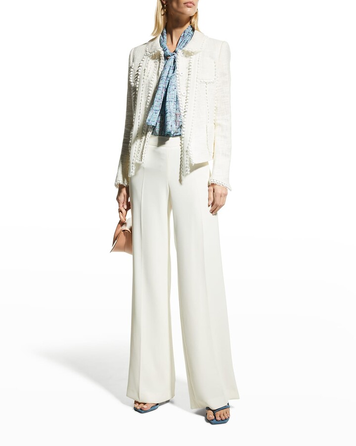 Maison Common Peter Pan Collar Dot-Trimmed Utility Jacket - ShopStyle