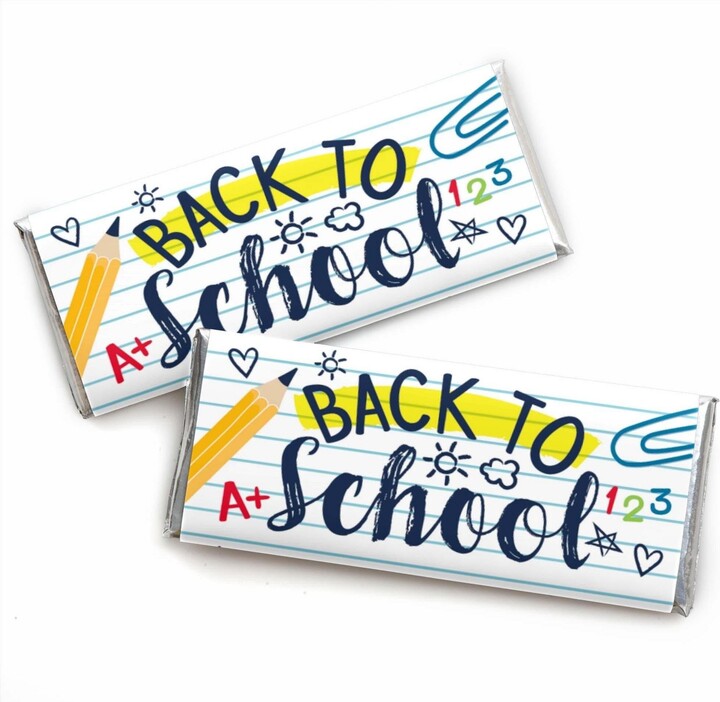 Big Dot Of Happiness Back to School - Candy Bar Wrapper First Day of ...