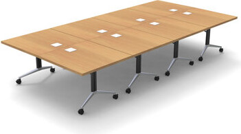 The Twillery Co. Albin 18 Person Conference Meeting Tables 4 piece ...