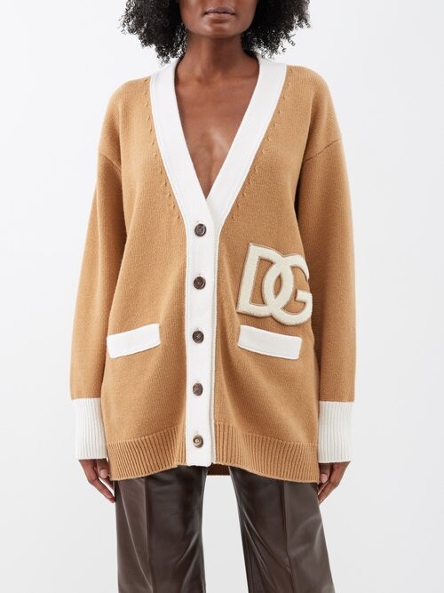 Dolce & Gabbana Logo-patch Wool Cardigan - ShopStyle