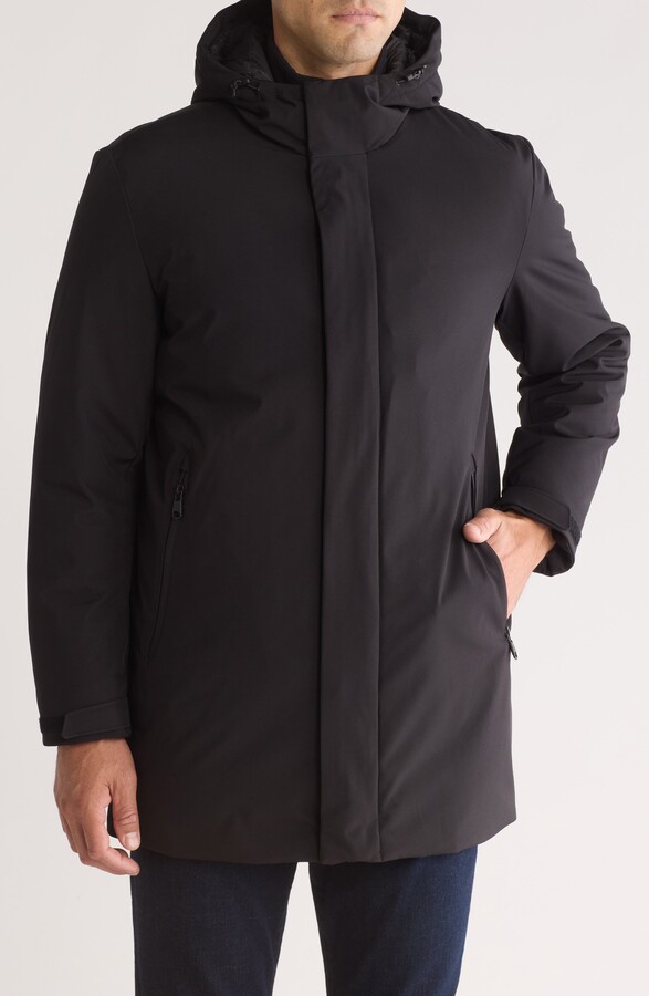Calvin Klein Hooded Water Resistant Stadium Jacket - ShopStyle
