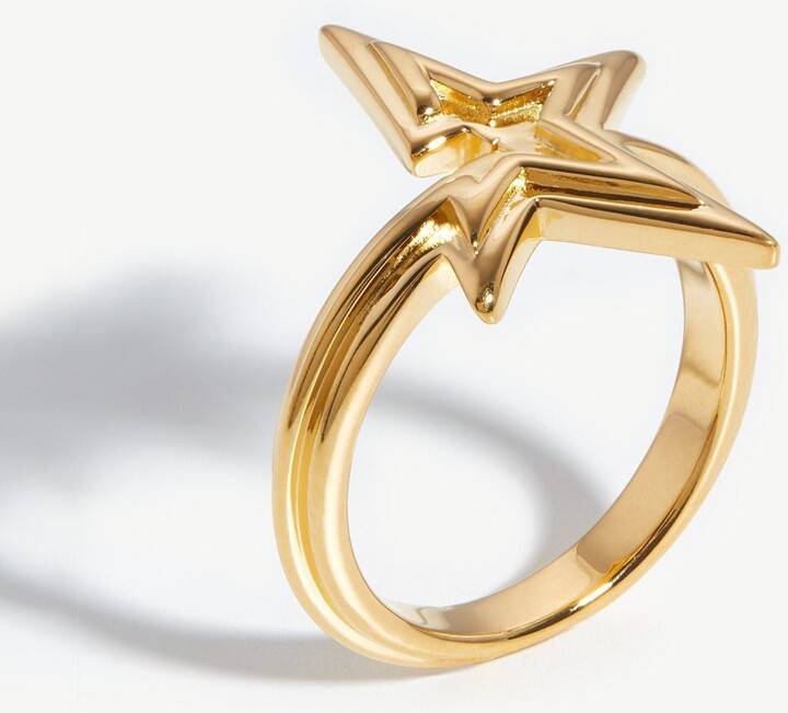 Celestial Ridge Star Ring 18ct Gold Plated Vermeil - ShopStyle