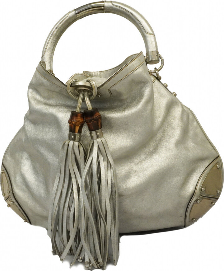 Gucci Bamboo leather handbag - ShopStyle Shoulder Bags