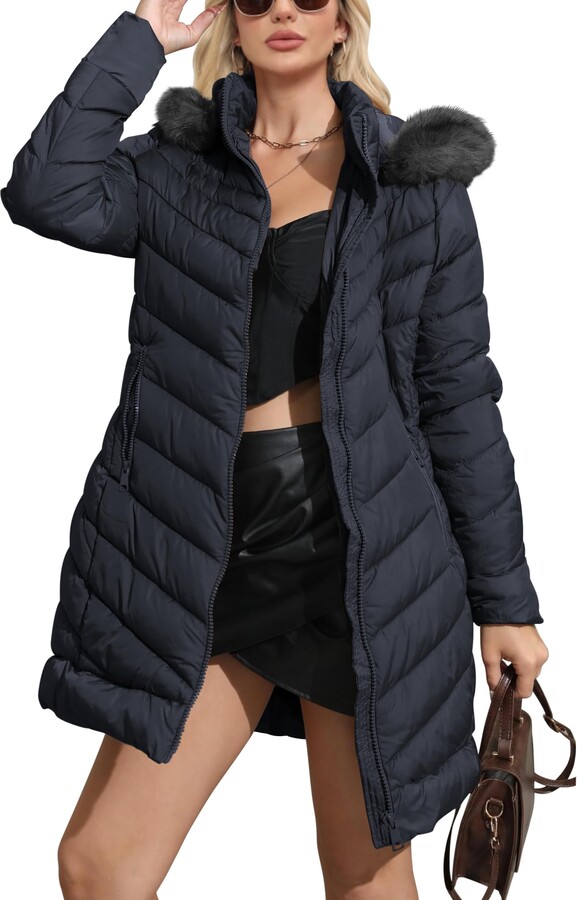 Nitzana Women Puffer Coat 2024 Winter Thicken Long Sleeve Warm Puffer ...