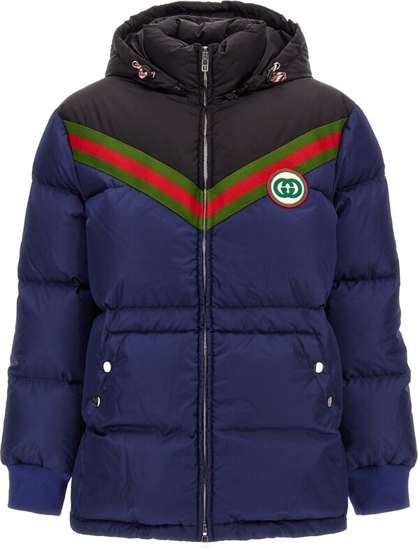 Gucci Logo-Patch Hooded Padded Coat - ShopStyle