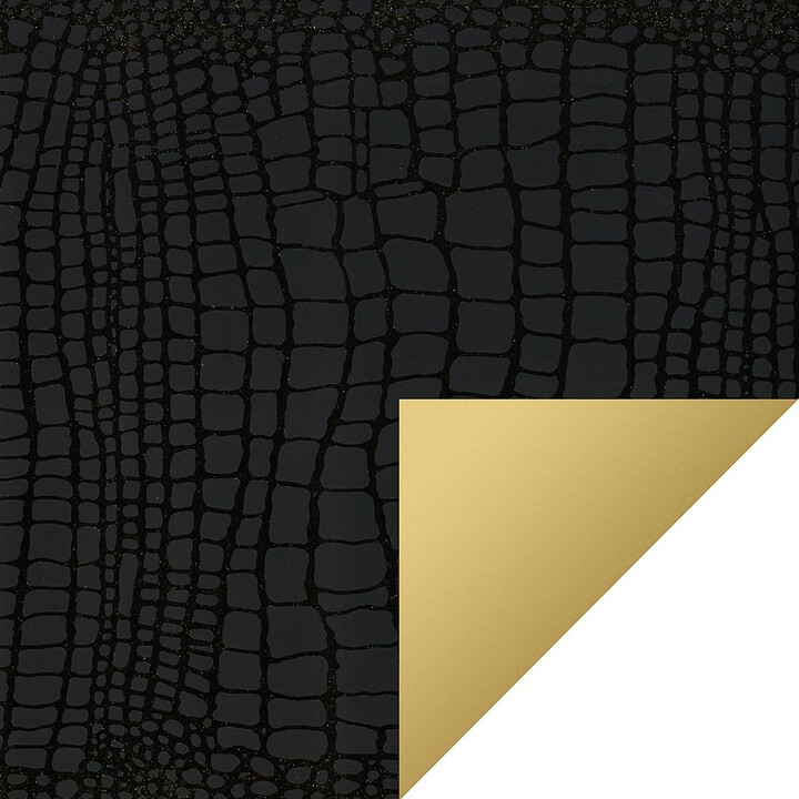 Container Store Black & Gold Croc Reversible Wrapping Paper - ShopStyle ...
