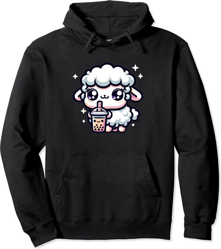 Cute Kawaii Animals Drinking Boba Tea Co. Cute Japanese Kawaii Chibi Lamb Drinking Boba Tea ...