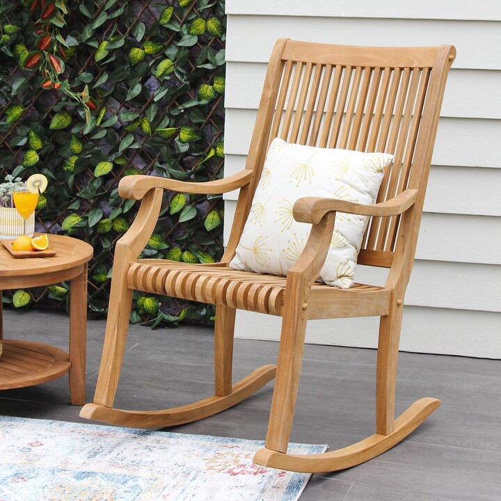 Cambridge Casual Chara Teak Outdoor Rocking Chair - ShopStyle