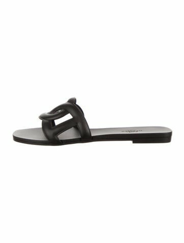 Hermes Aloha Rubber Slides Black - ShopStyle