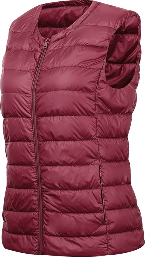 Peuignao Ultralight Down Gilet Ladies Puffer Gilet Women Ladies Quilted ...