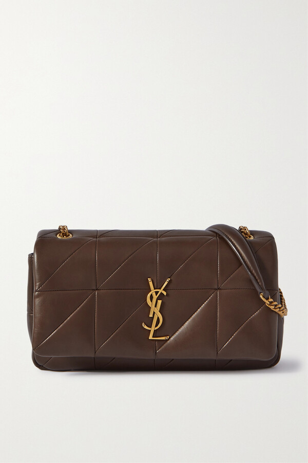 Saint Laurent Jamie Medium Quilted Leather Shoulder Bag - Brown - ShopStyle