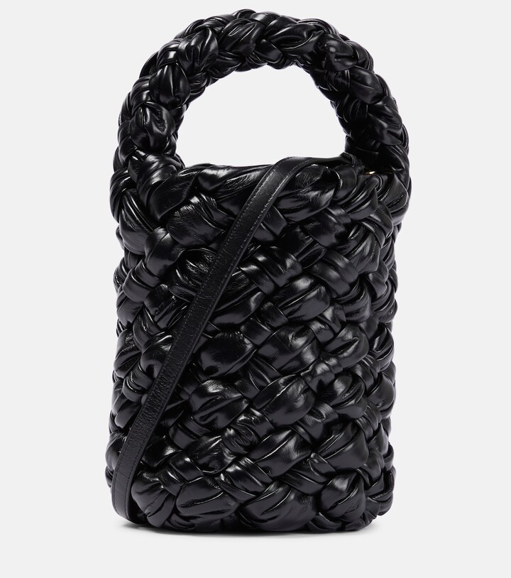Bottega Veneta Kalimero Mini leather bucket bag - ShopStyle