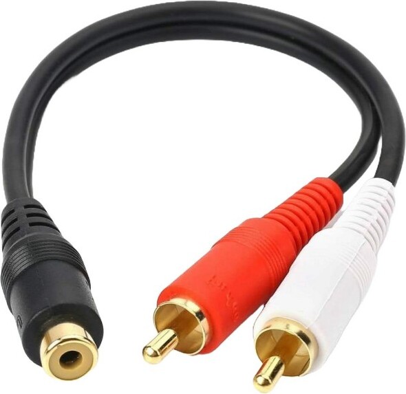 Sanoxy Premium RCA Audio Jack Cable Y Adapter Splitter 1 Female to 2 ...