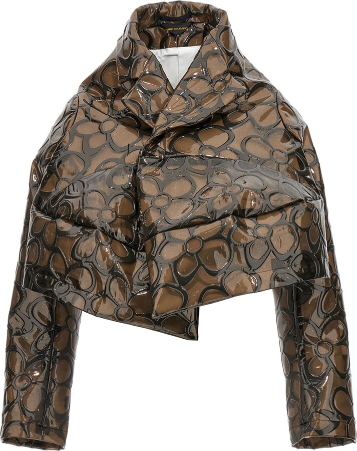 Comme des Garcons Floral Pvc Cropped Jacket - ShopStyle