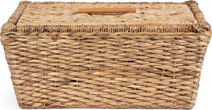 Wholestory Collective Wicker Toy Chest Large Rattan Storage Blanket ...