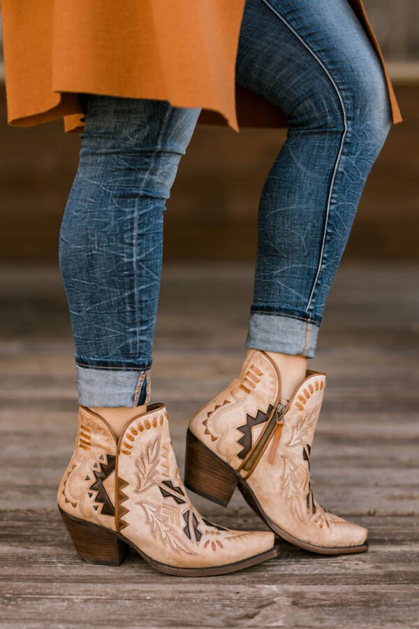 Ariat Mesa Aztec Pattern Mid-Height Boots In Beige - ShopStyle