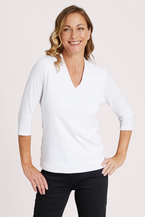 Penny Plain High Back V-neck Top - ShopStyle