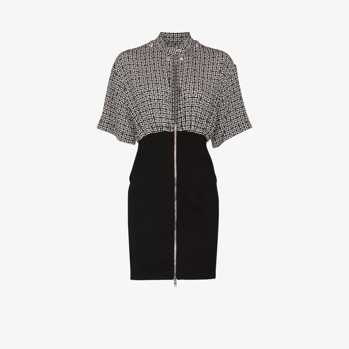 Givenchy Monogram Zip-Up Mini Dress - ShopStyle