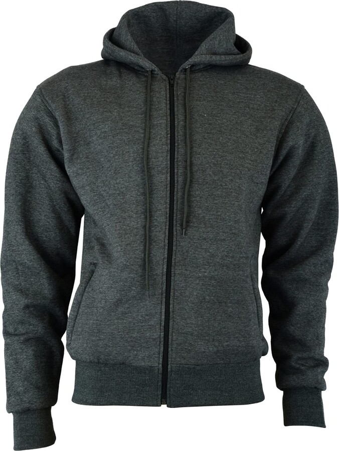 Speed MaxX MEN'S GREY SOFT FLEECE HOODIE WITH KEVLAR & CE ARMOUR ...