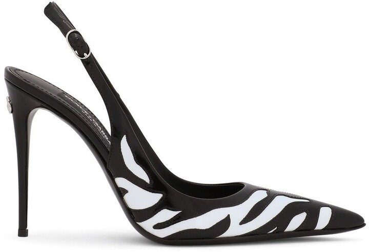 Dolce & Gabbana Zebra-Print Slingback Pumps - ShopStyle
