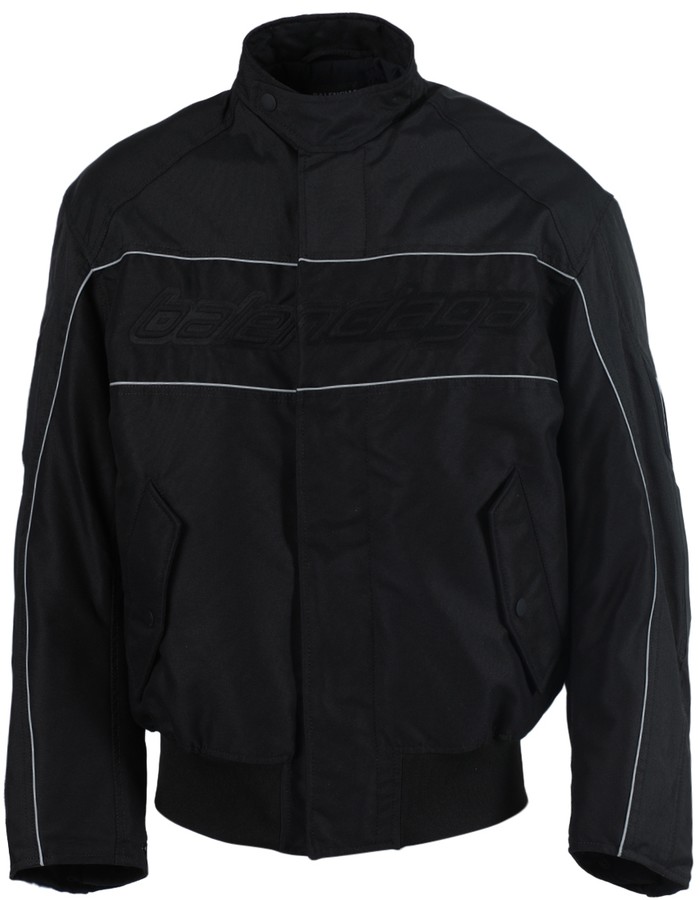 Balenciaga Black And Grey Racing Jacket - ShopStyle