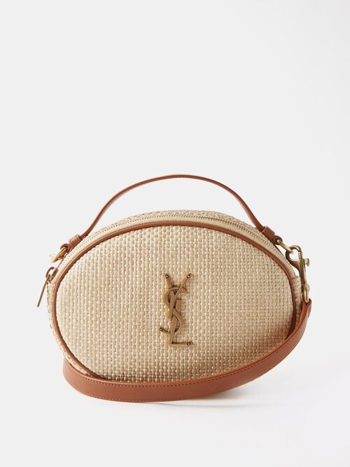 Saint Laurent Camera Faux-raffia Cross-body Bag - ShopStyle