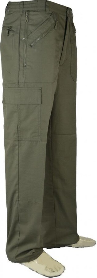 Clothing Unit Mens Thermal Lined Cargo Trousers - Moss - W36/L29 - ShopStyle