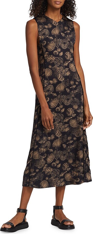 Co Seashell Print Midi-Dress - ShopStyle