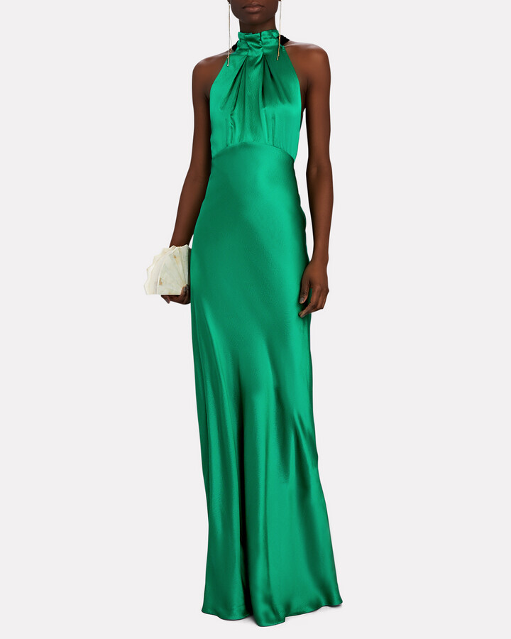 Saloni Michelle Silk Maxi Dress - ShopStyle