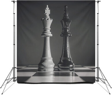 VisionDecor Chess Backdrop Game Large King and Queen Photo Backdrop ...