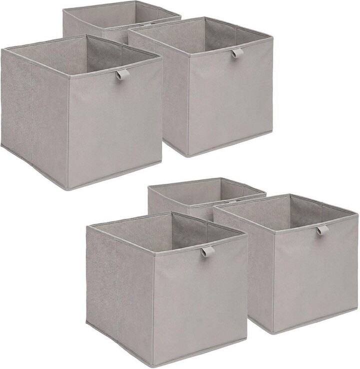OHS Pack of 6 Plain Folding Cube Storage Boxes - ShopStyle