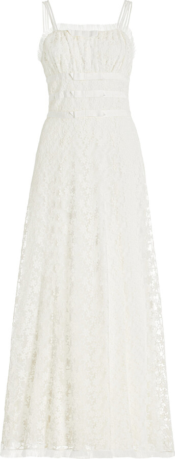 Rodarte Ruffled Daisy-Lace Maxi Dress - ShopStyle