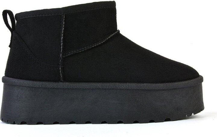 XY London 'Selina' Mini Flatform Micro Faux Fur Ankle Boots - ShopStyle