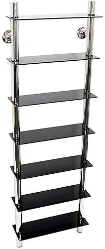 CD and DVD Media Storage Wall Shelf - Black and Glass - ShopStyle