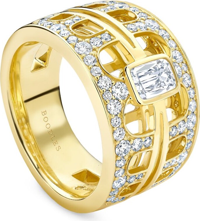 Boodles Yellow Gold And Diamond Perspective Ring - ShopStyle