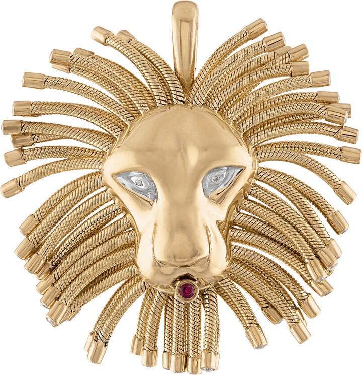 EDEN PRESLEY Roar Lion Diamond & Garnet Locket - ShopStyle Charms
