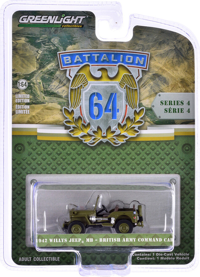 1942 Willys Jeep MB "British Army Command Car" Light Green "Battalion ...